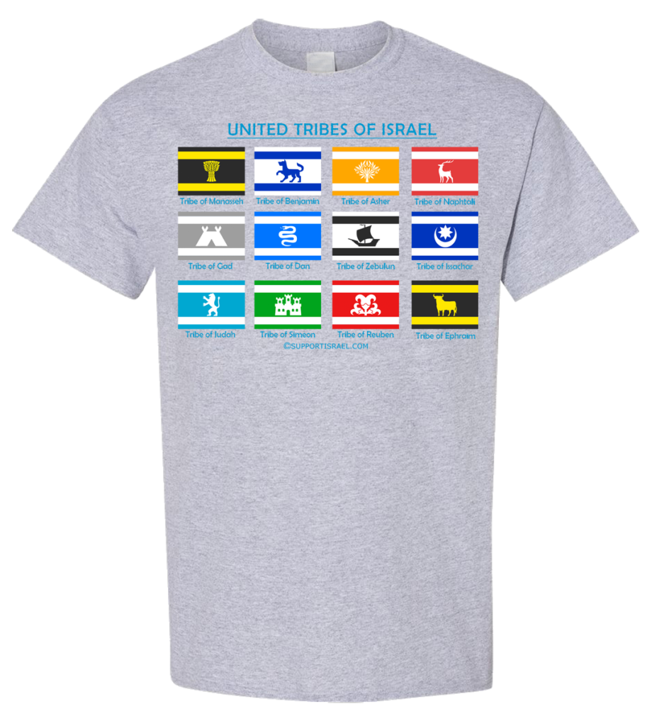United Tribes of Israel T-Shirt Twelve 12 Sons of Jacob Israelite ...